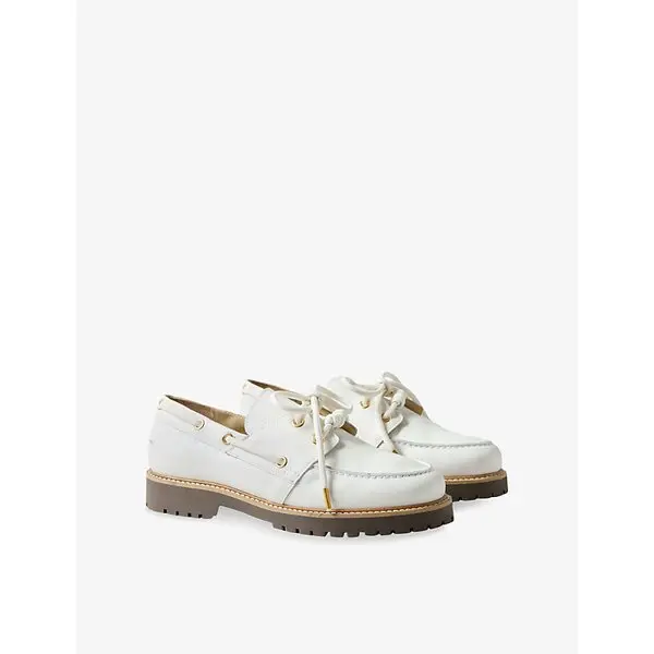 Claudie Pierlot Leather Boat Shoes