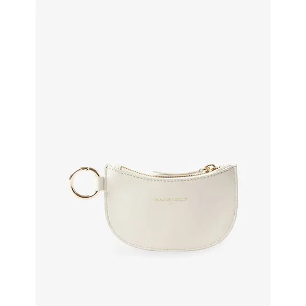 Claudie Pierlot Curved Raffia And Leather Purse