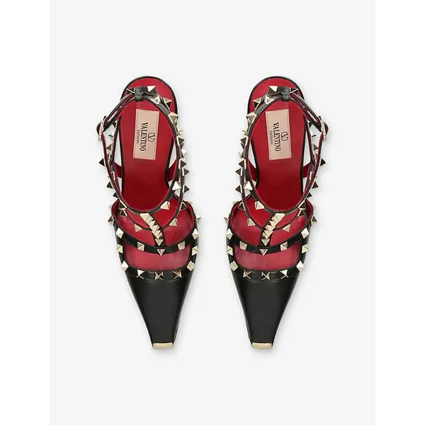 Valentino Garavani Rockstud 100 Leather Heeled Sandals