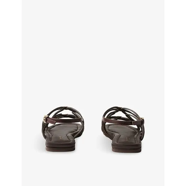 Claudie Pierlot Medallion Flat Leather Sandals
