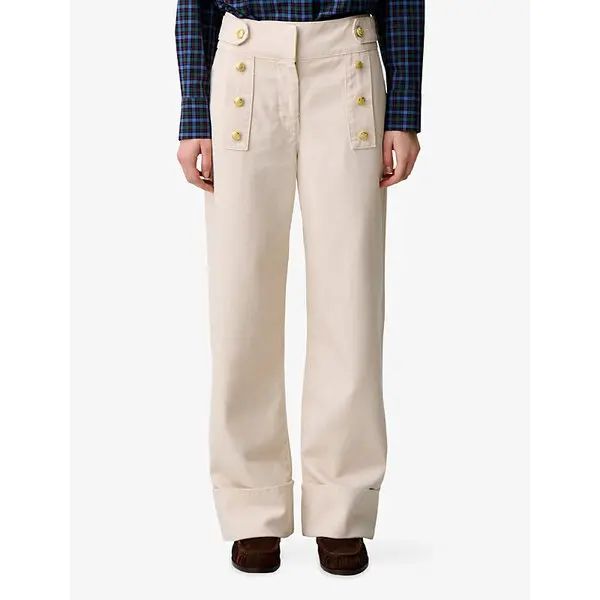 Claudie Pierlot Wide-leg Mid-rise Denim Jeans