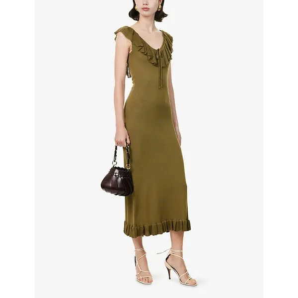 PRETTY LAVISH Sascha Frill Knit Midi Dress
