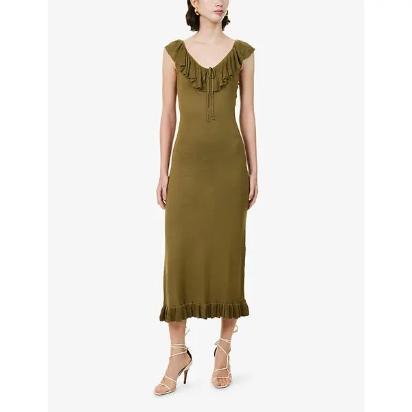 PRETTY LAVISH Sascha Frill Knit Midi Dress