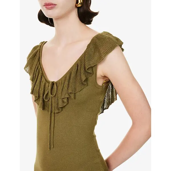 PRETTY LAVISH Sascha Frill Knit Midi Dress
