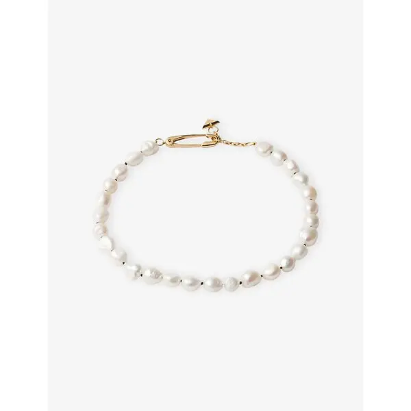 Prada Pearl Gold-plated Metal Necklace - Gold/silver