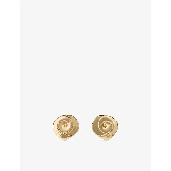 Claudie Pierlot Plated Brass Sculptural Stud Earrings