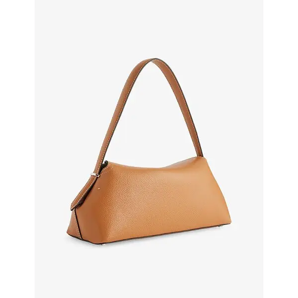 TOTEME T-lock Leather Shoulder Bag - Tan