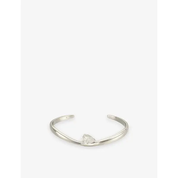 INDIGO LUNE Pia Platinum Plated Stainless-steel Bangle - Silver
