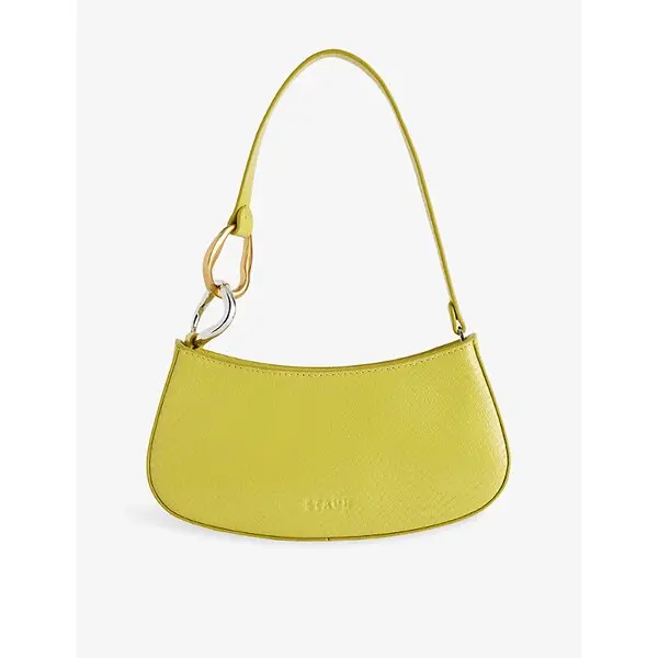 Staud Ollie Leather Shoulder Bag - Citron