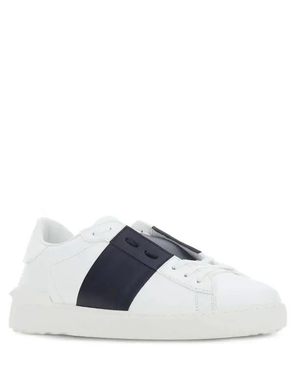 Valentino Garavani Open Sneakers In Calf Leather - White