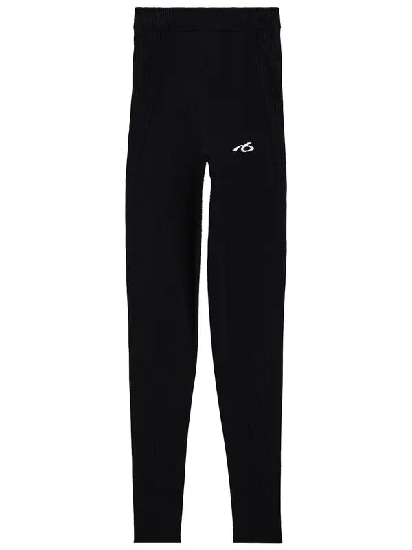 Balenciaga Techwear Leggings In Sporty Viscose Knit - Black