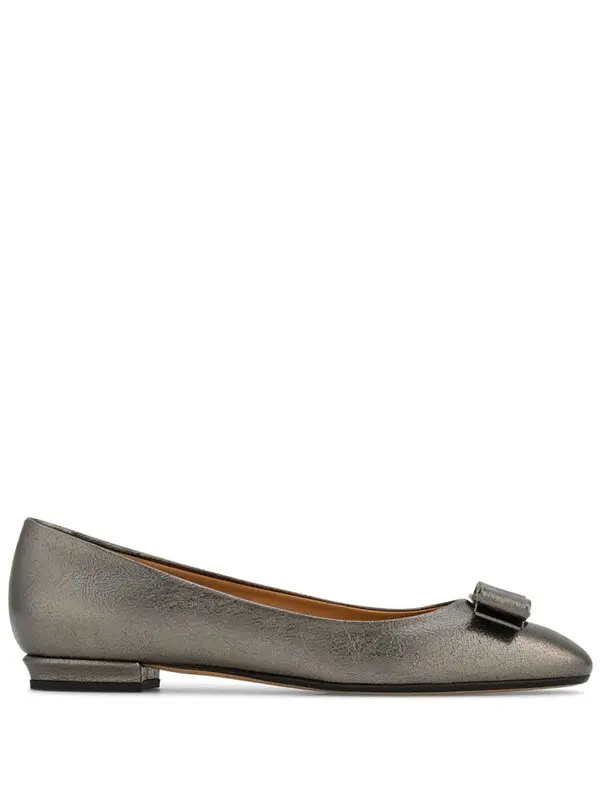 FERRAGAMO Varina Ballet Flat In Craquelé Leather
