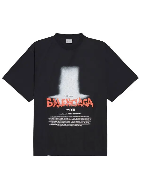 Balenciaga T-shirt The Door Oversize In Jersey Dry