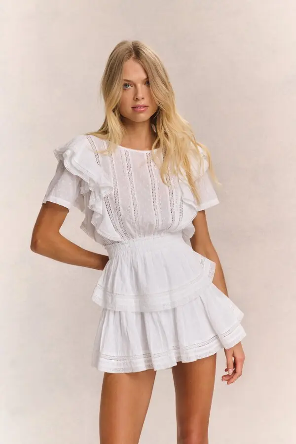 LoveShackFancy Natasha Heritage Dress - White