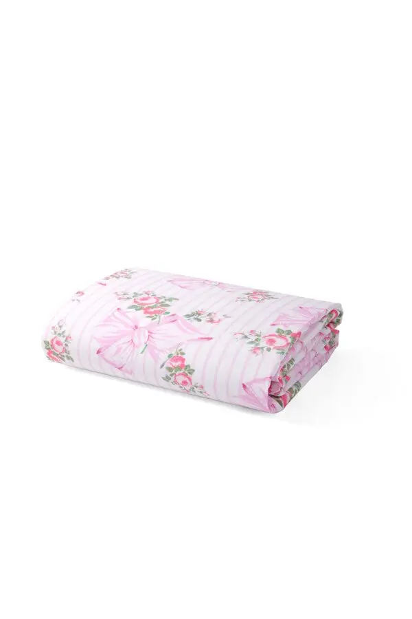 LoveShackFancy Cotton Crib Sheet - Pink Mint
