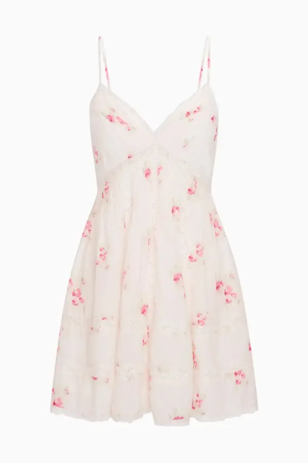 LoveShackFancy Docila Upcycled Cotton Mini Dress