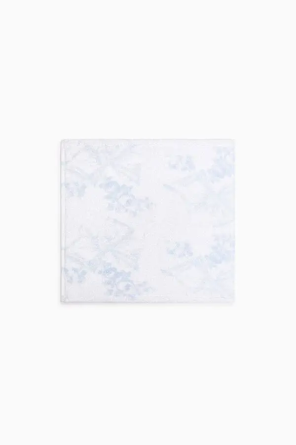 LoveShackFancy Cotton Wash Cloths With Bow Detail - Blue Cloud