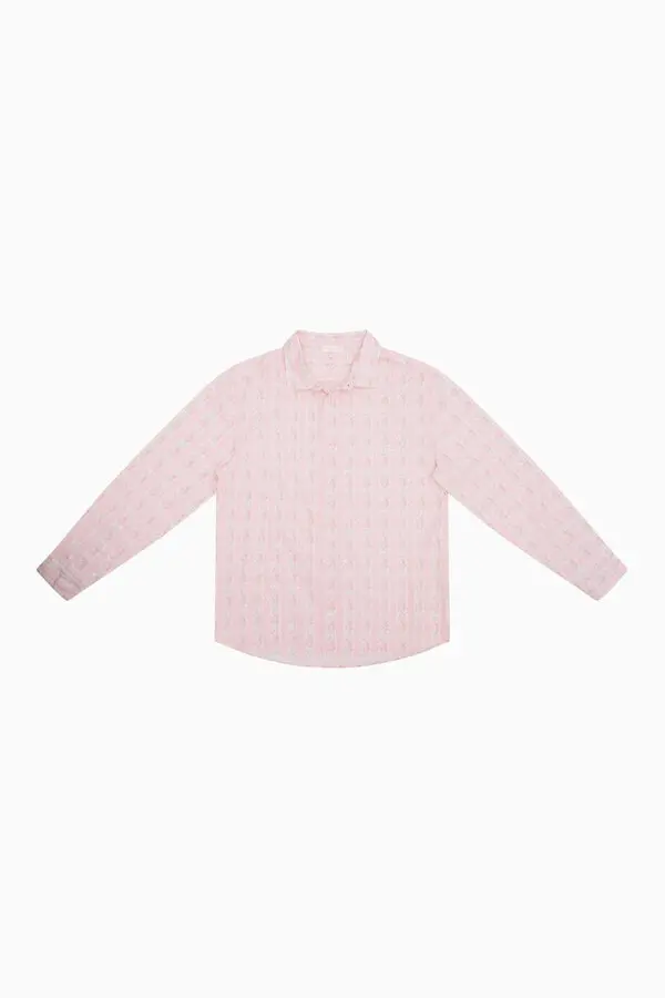 LoveShackFancy Hudley Heirloom Print Shirt - Strawberry Macaroon