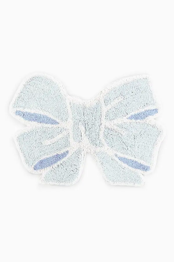 LoveShackFancy Bow Bath Rug - Bubble Blue