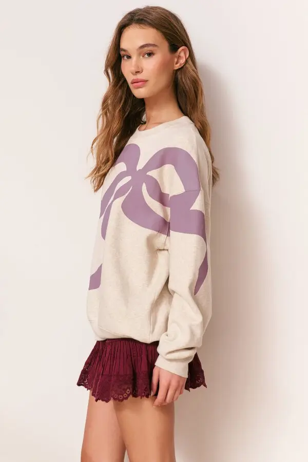LoveShackFancy Palo Winding Bow Pullover