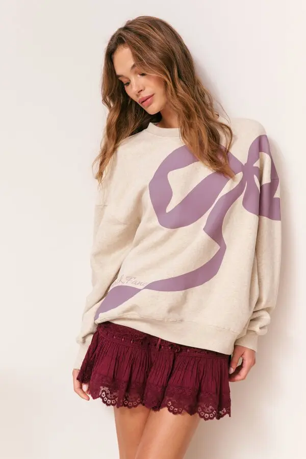 LoveShackFancy Palo Winding Bow Pullover