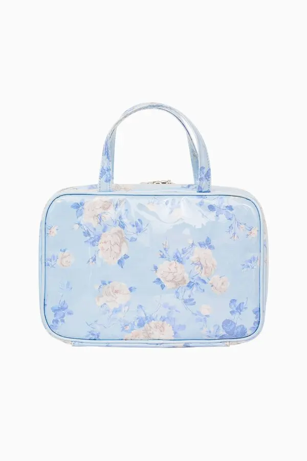 LoveShackFancy Heirloom Print Travel Box - Whisper Blue