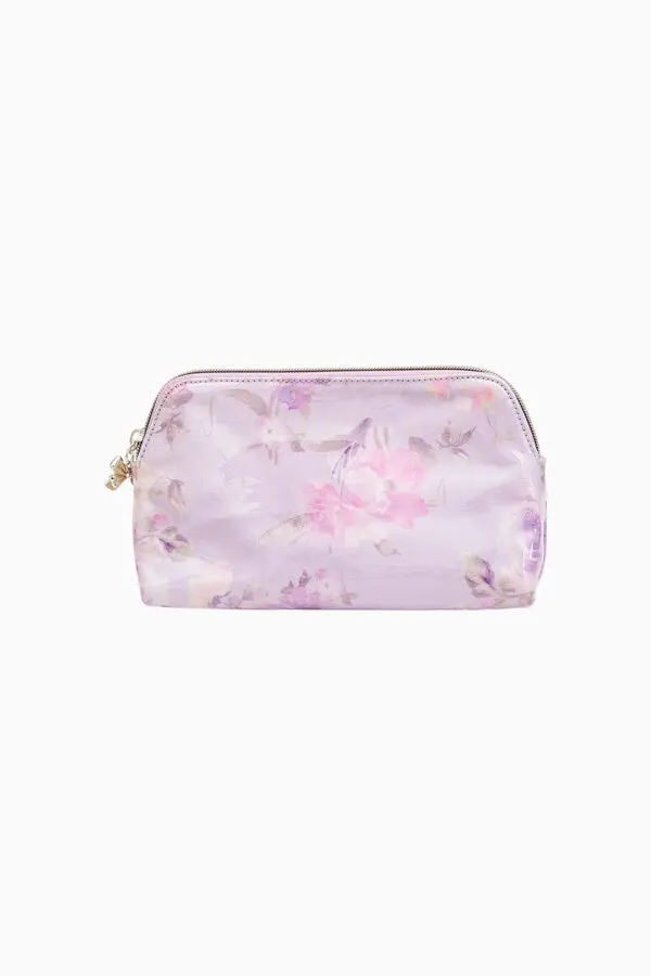 LoveShackFancy Heirloom Print Small Travel Pouch - Hibiscus