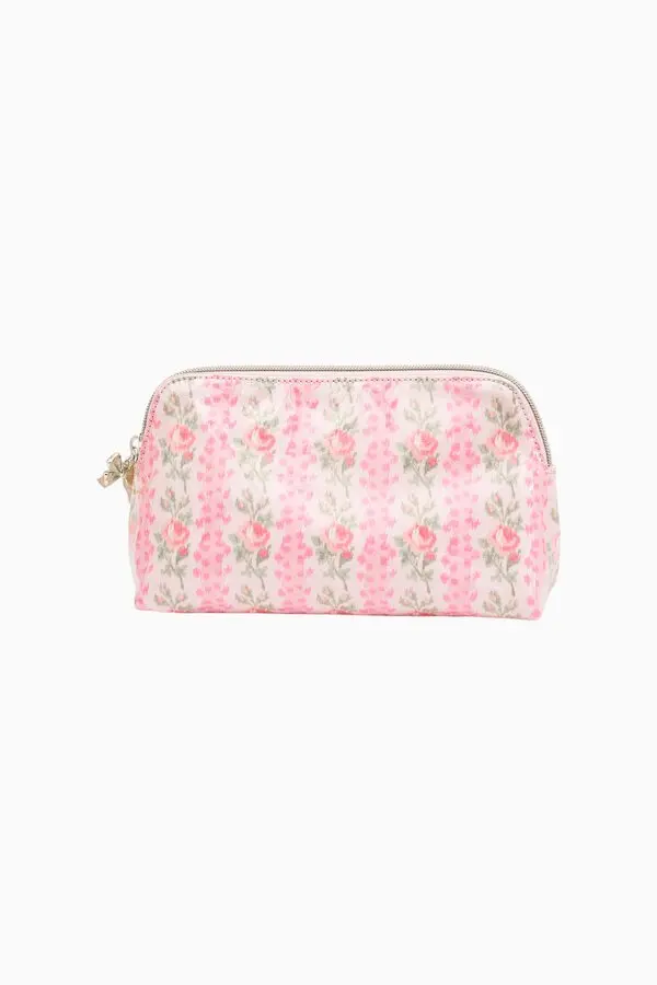 LoveShackFancy Heirloom Print Small Travel Pouch - Pink Macaroon