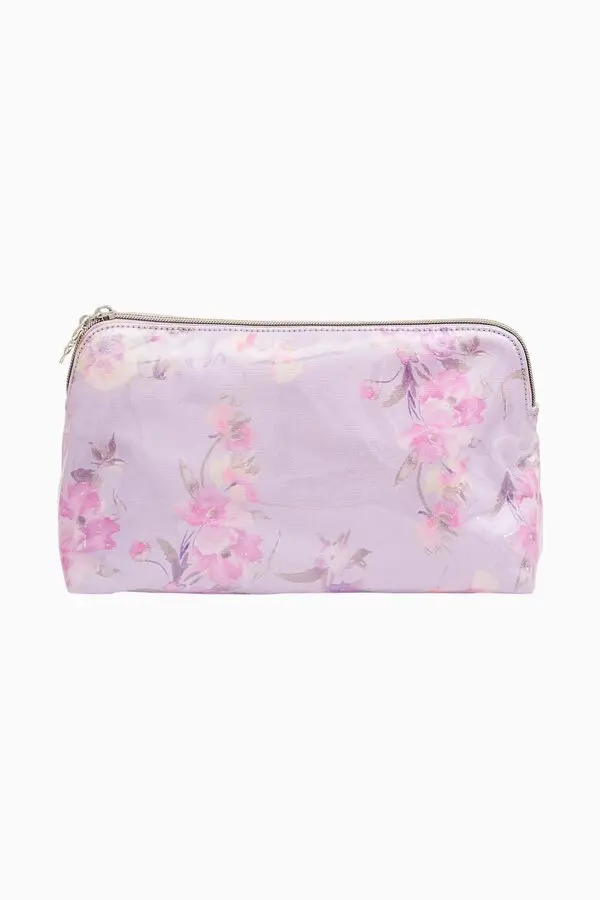 LoveShackFancy Heirloom Print Medium Travel Pouch - Hibiscus