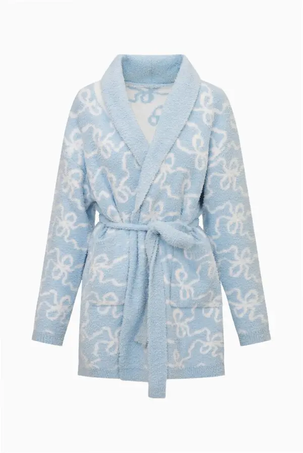 LoveShackFancy Indie Teddy Bath Robe - Blue Moon
