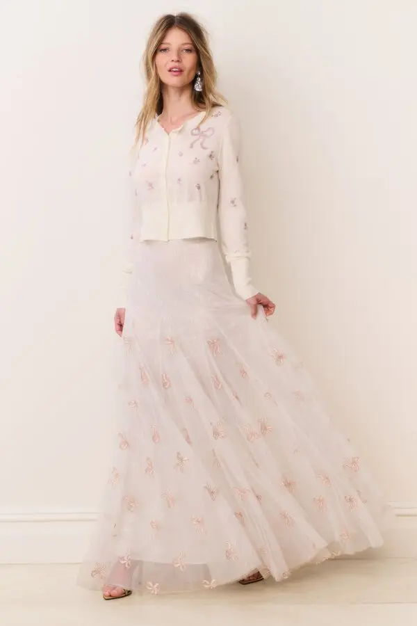 LoveShackFancy Lomani Secret Crush Tulle Maxi Skirt