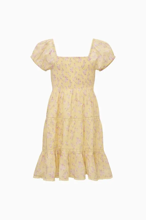 LoveShackFancy Tween Muriella Floral Puff Sleeve Dress