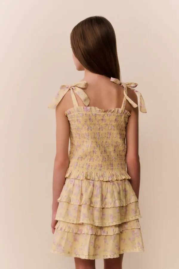 LoveShackFancy Tween Merrinelle Blooming Floral Top - Rustic Orchid