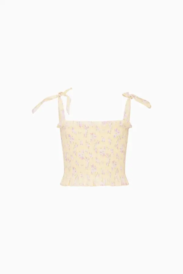 LoveShackFancy Tween Merrinelle Blooming Floral Top - Rustic Orchid