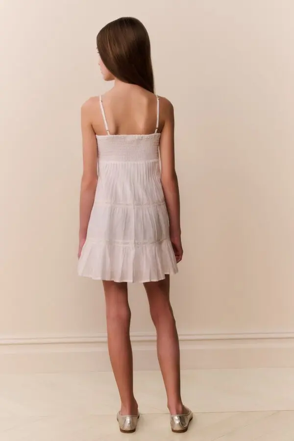 LoveShackFancy Tween Cotton Lace-trimmed Zuri Dress - Lemon Icing
