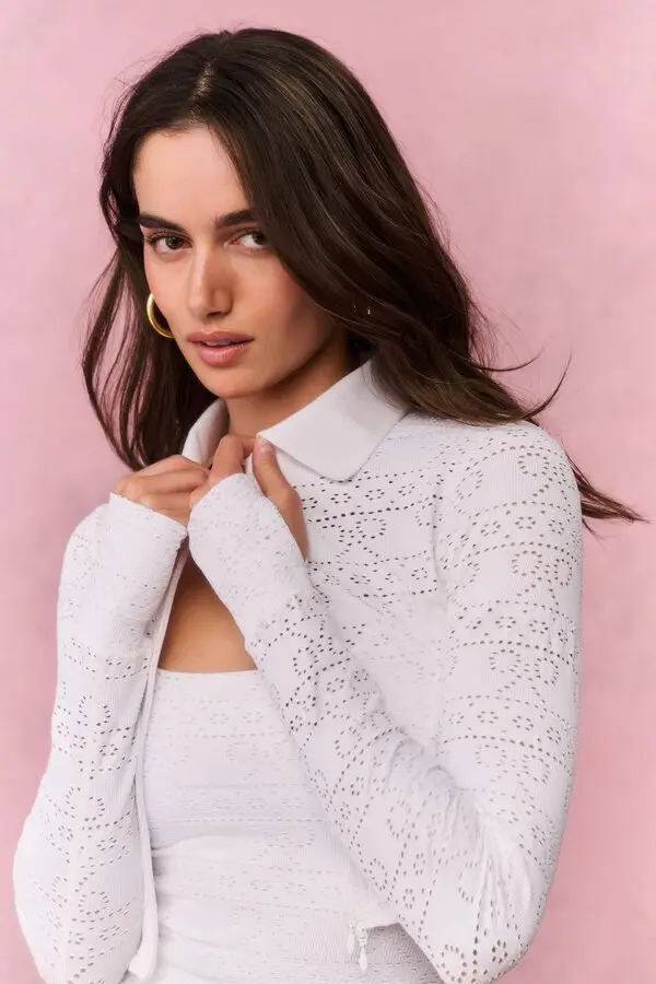 LoveShackFancy Tinker Eyelet Active Jacket
