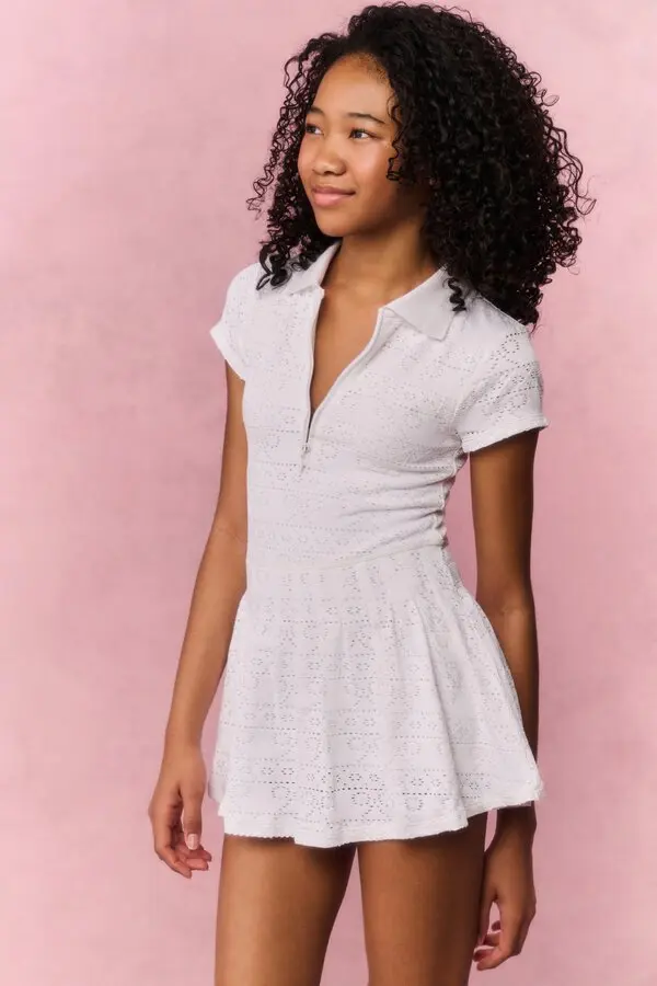 LoveShackFancy Tween Courtley Eyelet Active Dress