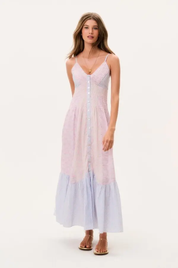 LoveShackFancy Made With Liberty Fabrics Esilda Maxi Dress - Candy Garden