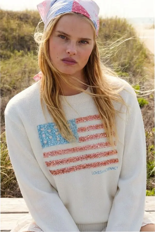 LoveShackFancy Ty Sparkle Americana Pullover