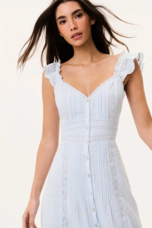 LoveShackFancy Kailette Cotton Maxi Dress - Tender Touch