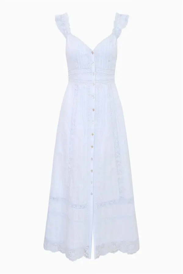 LoveShackFancy Kailette Cotton Maxi Dress - Tender Touch
