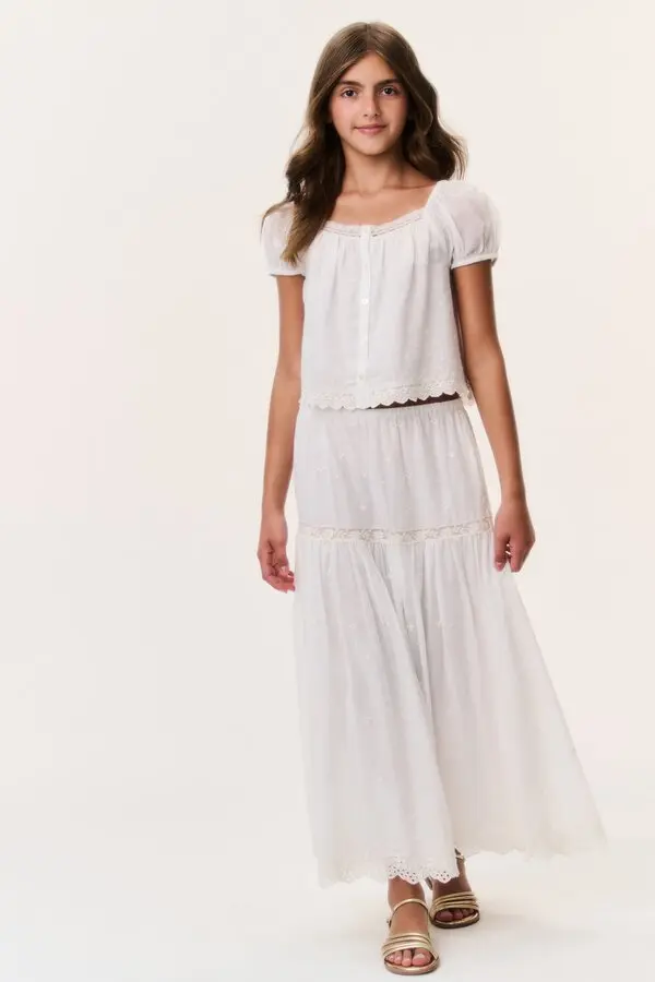 LoveShackFancy Tween Cotton Lace Leonna Top