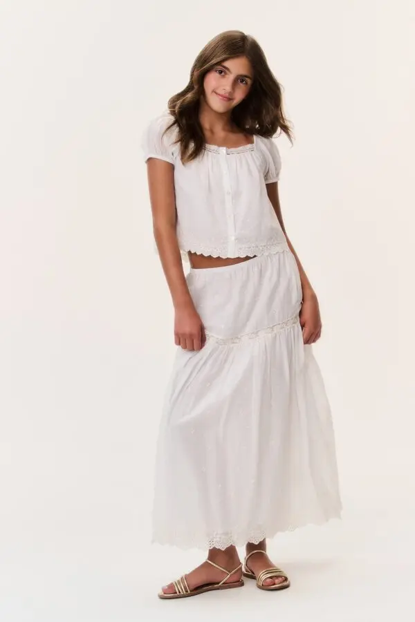 LoveShackFancy Tween Cotton Lace Norael Skirt