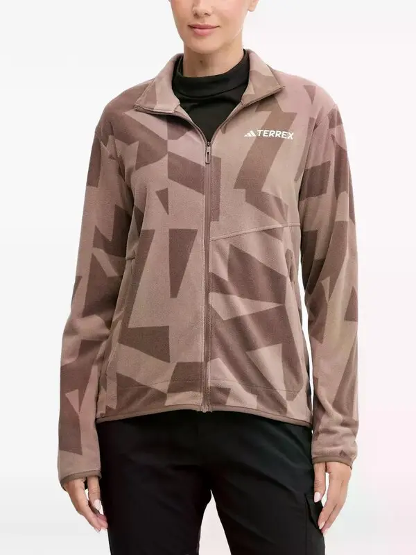 Adidas Geometric Print Zip-up Jacket