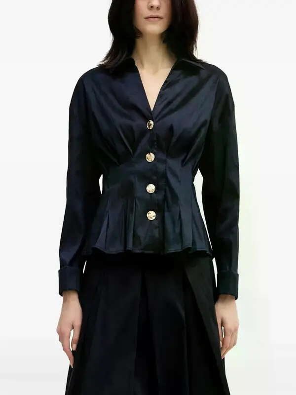 Joseph Ribkoff Pleated Button Blouse