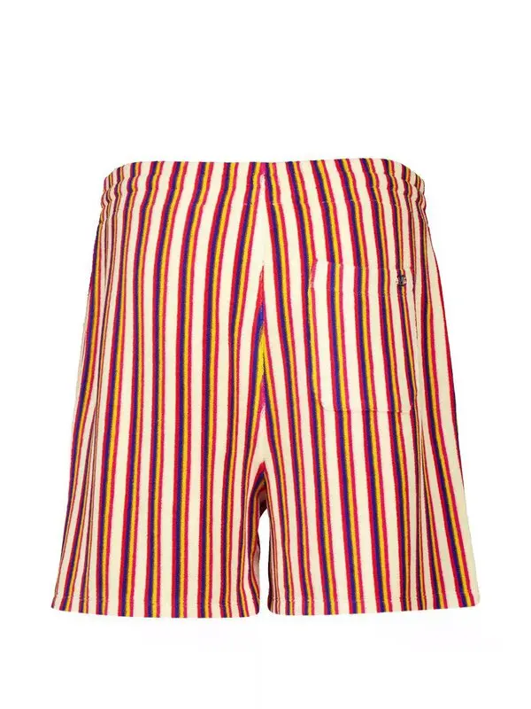 Valentino Garavani Vlogo Striped Terrycloth Shorts