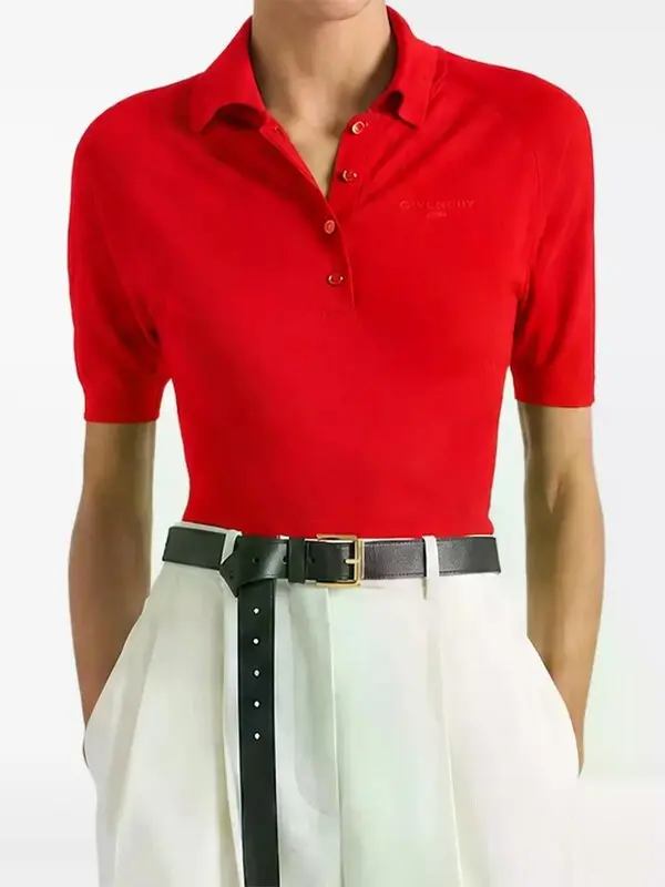 Givenchy Short-sleeve Knitted Polo Shirt