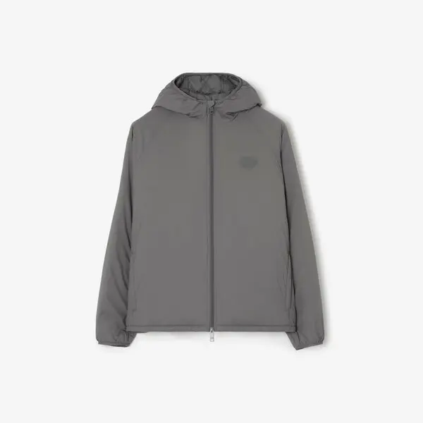 Burberry Packable Nylon Dunwich Hooded Jacket - Grey Grey