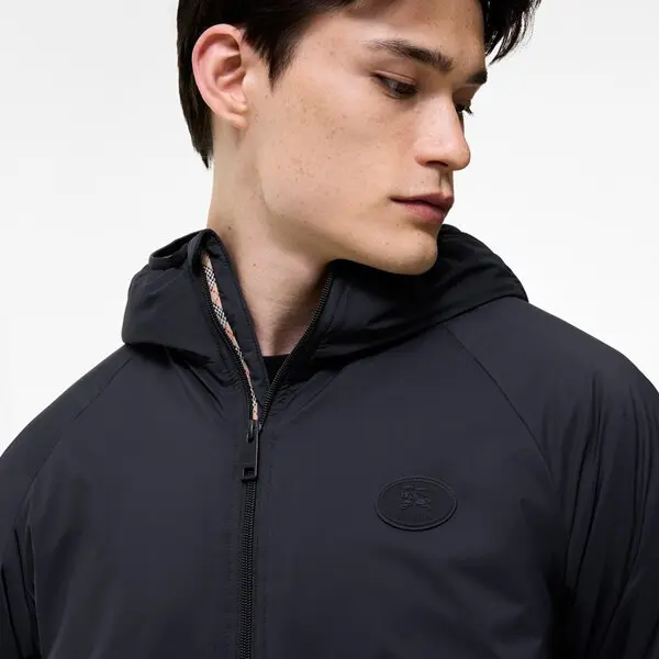 Burberry Packable Quilted Hooded Jacket - Navy