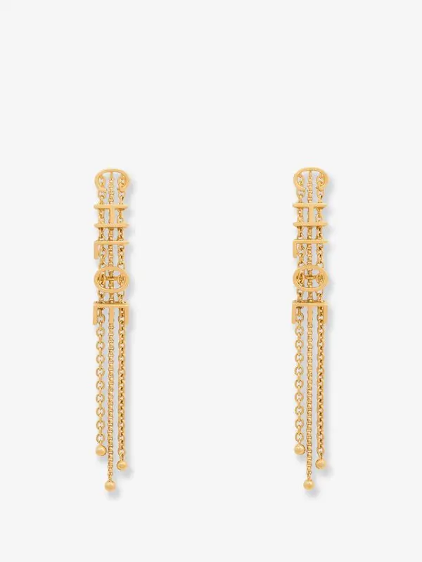 Chloé Mini Belt Brass Earrings - Multicolor